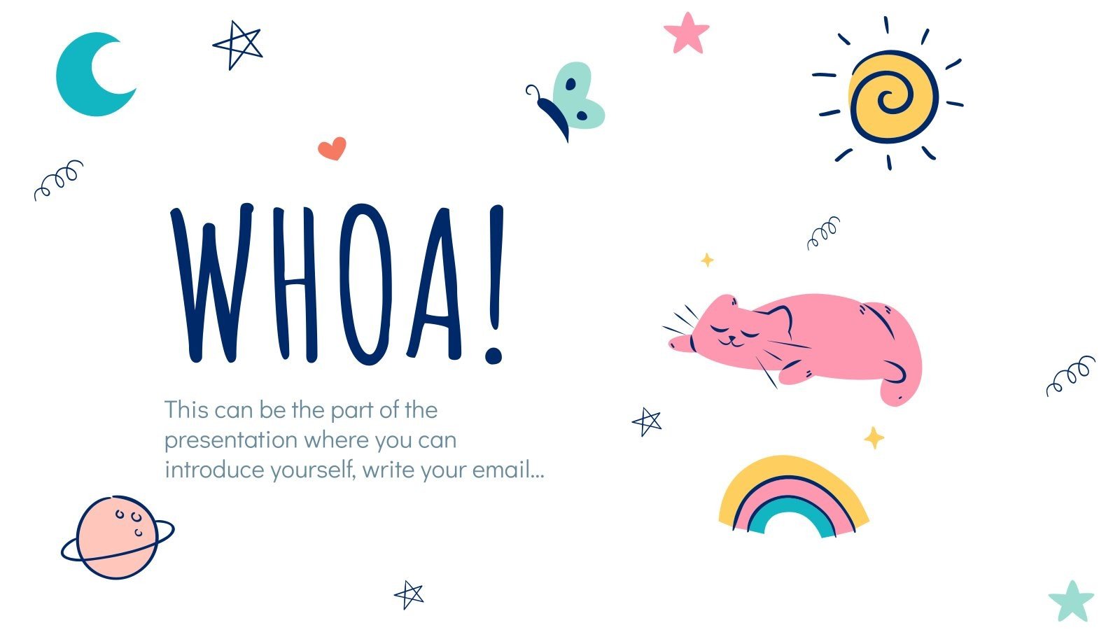 Newsletter con doodles gigantes | Tema de Google Slides y PPT
