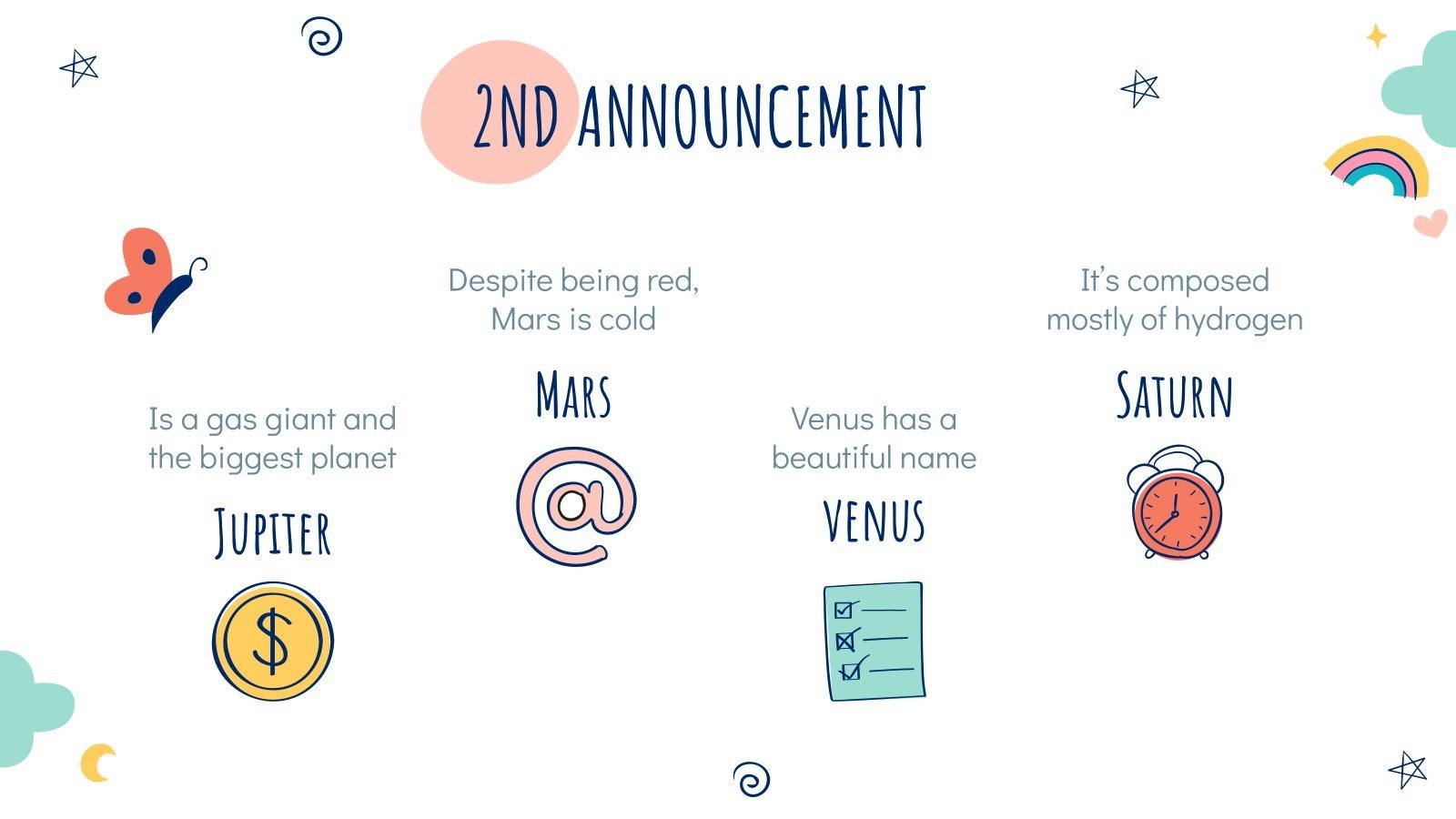 Newsletter con doodles gigantes | Tema de Google Slides y PPT