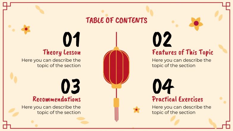Chinese New Year Art Google Slides & PowerPoint template