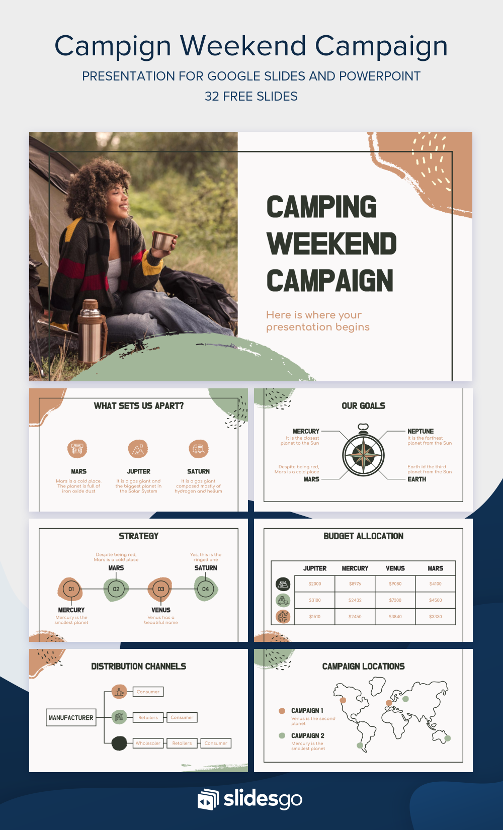 Camping Weekend Campaign Google Slides & PPT template