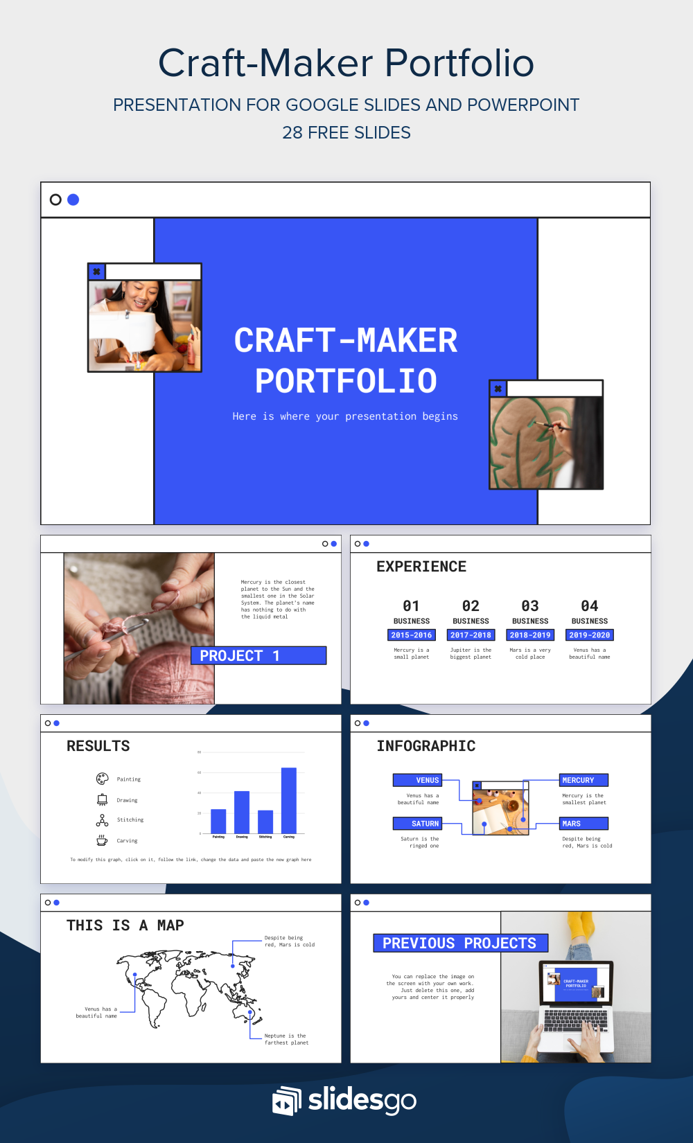 Craft-Maker Portfolio Google Slides & PowerPoint template