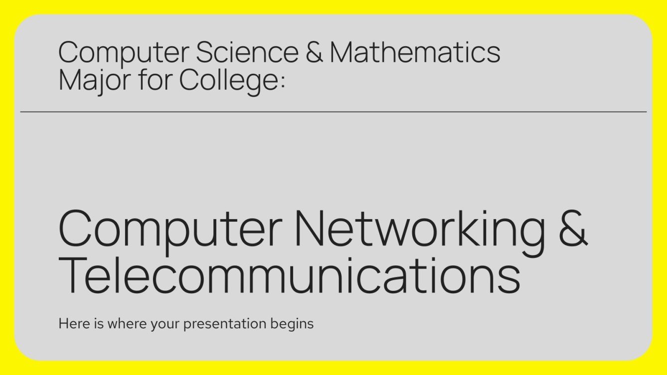 Major for College: Computer Networking & Telecommunications
