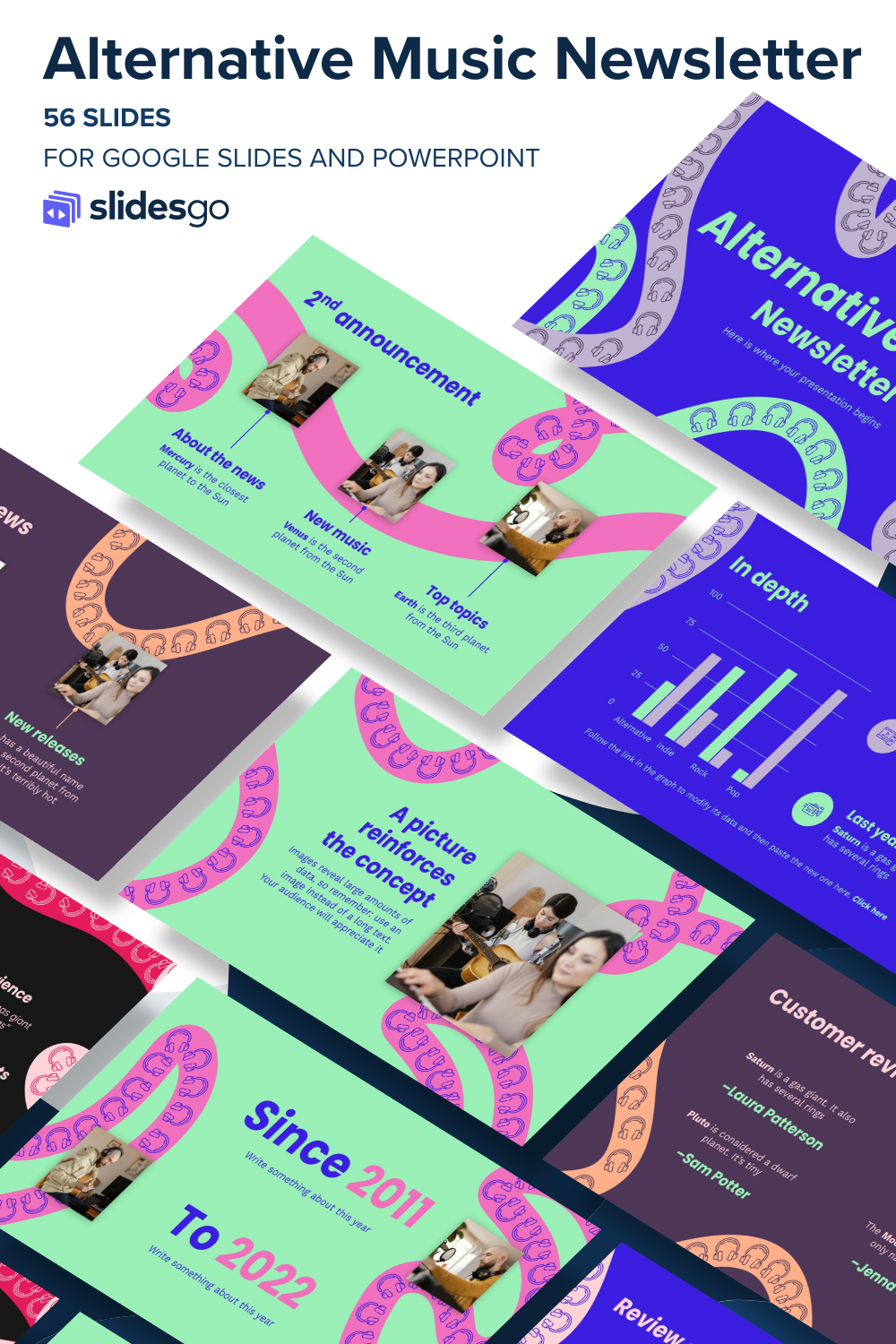 Alternative Music Newsletter | Google Slides and PowerPoint