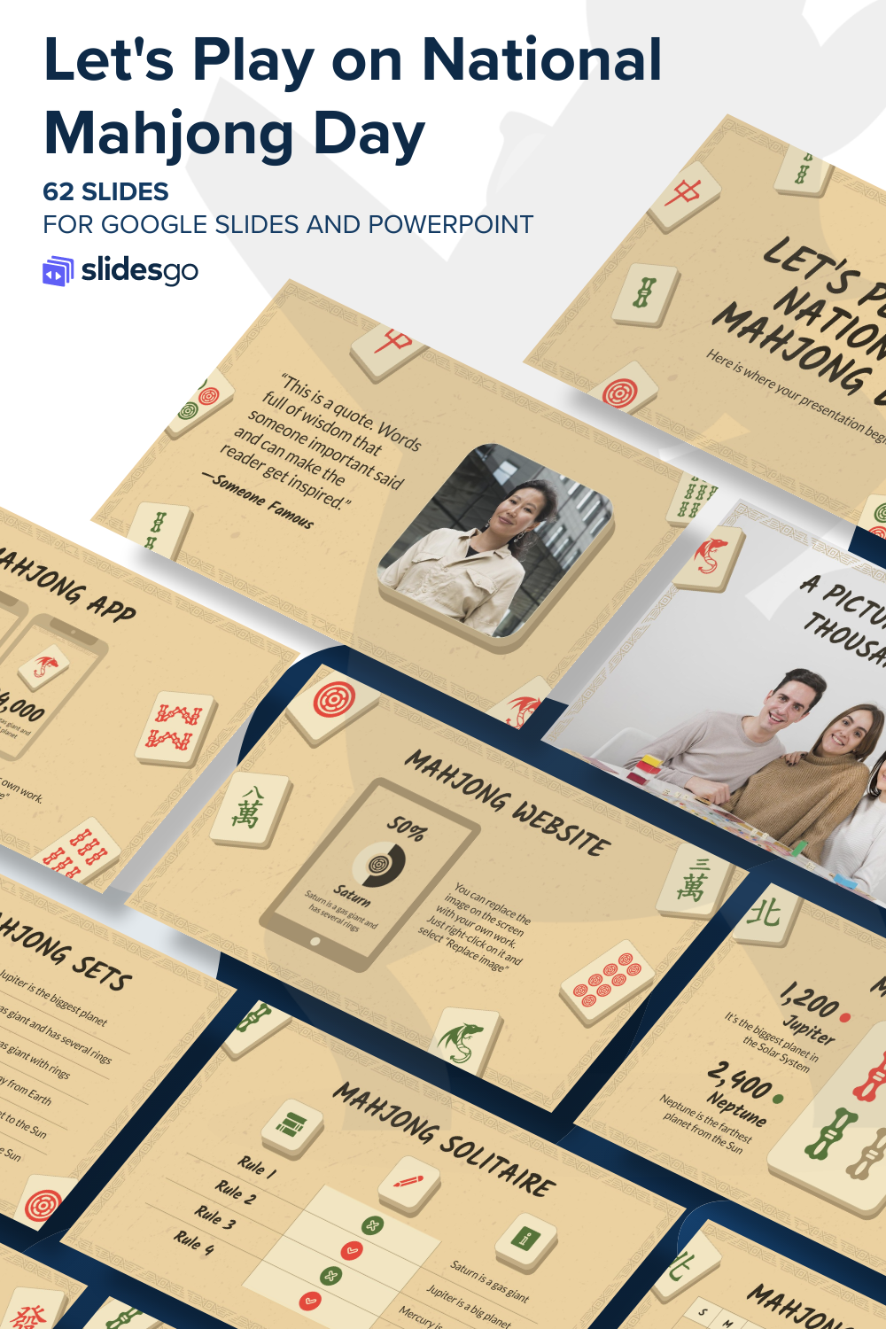 Let's Play on National Mahjong Day | Google Slides & PPT