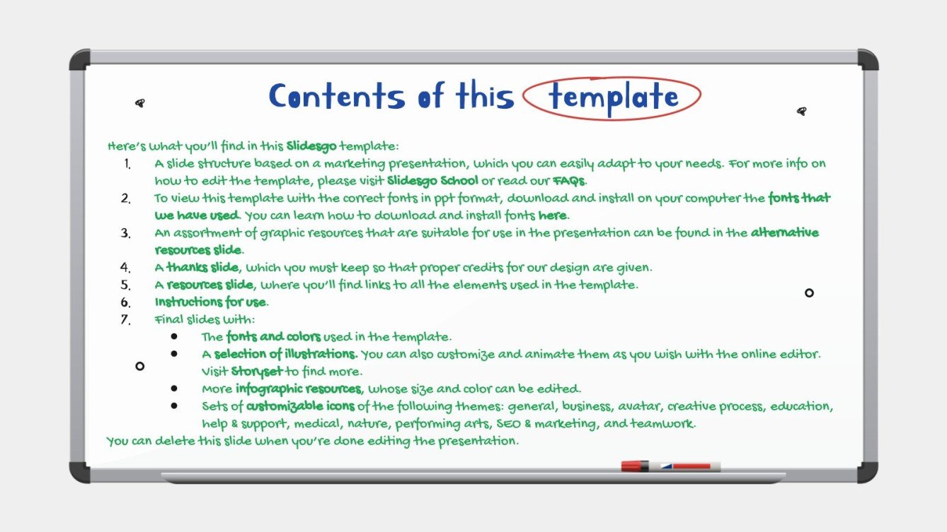 Whiteboard Marketing Slides | Google Slides and PowerPoint