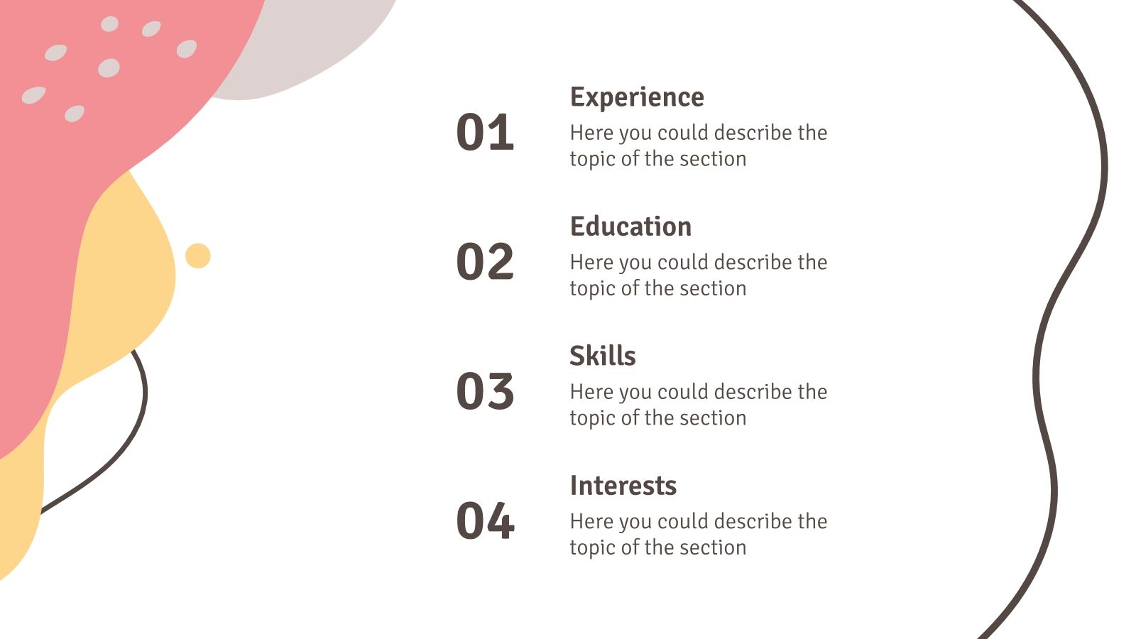 Abstract CV Google Slides theme and PowerPoint template