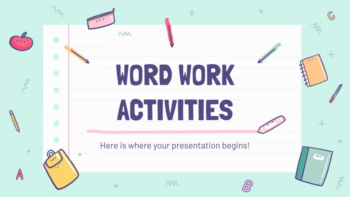 Actividades de vocabulario | Plantilla de Google Slides y PPT