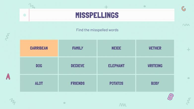 Actividades de vocabulario | Plantilla de Google Slides y PPT