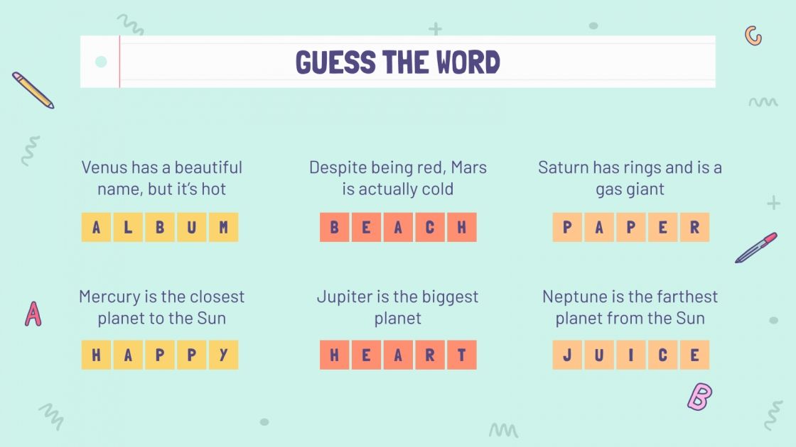 Word Work Activities Google Slides and PowerPoint template