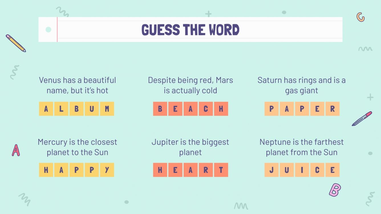 Word Work Activities Google Slides and PowerPoint template