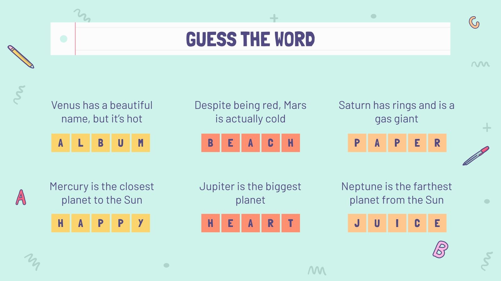 Word Work Activities Google Slides and PowerPoint template