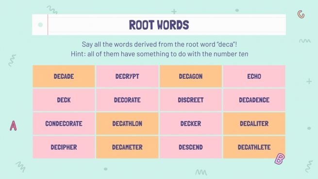 Atividades de vocabulário | Modelo do Google Slides e PPT