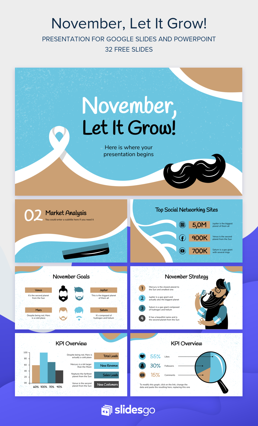 November, Let It Grow! Google Slides & PowerPoint template
