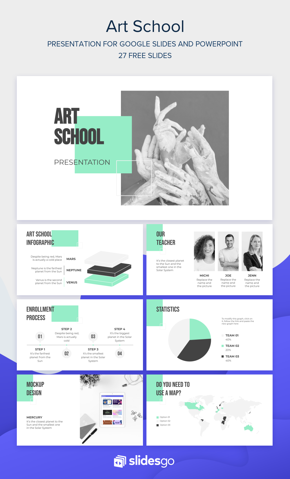 Art School Google Slides theme & PowerPoint template