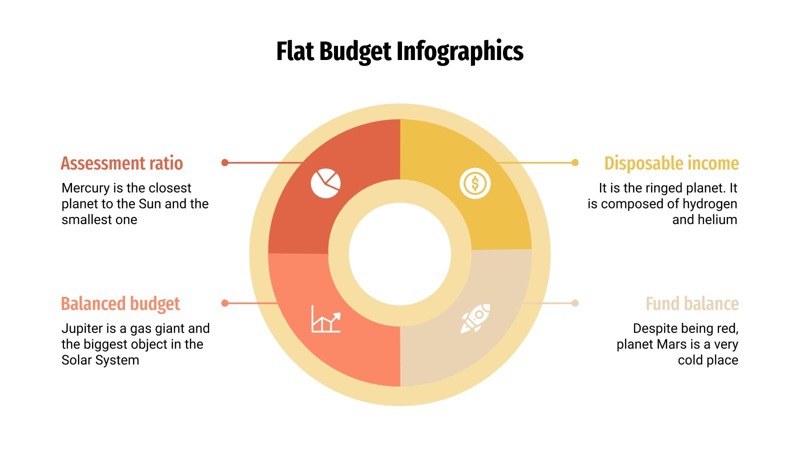 Free Flat Budget Infographics for Google Slides and PowerPoint