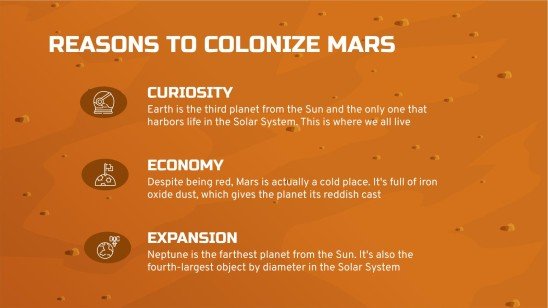 Mars Colonization Thesis | Google Slides & PowerPoint