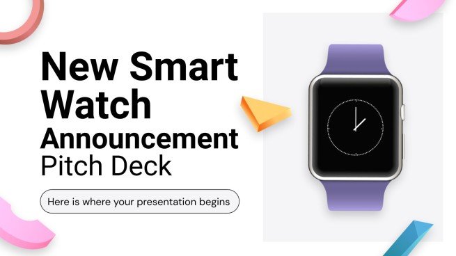 New Smart Watch Announcement Pitch Deck | Google Slides & PPT