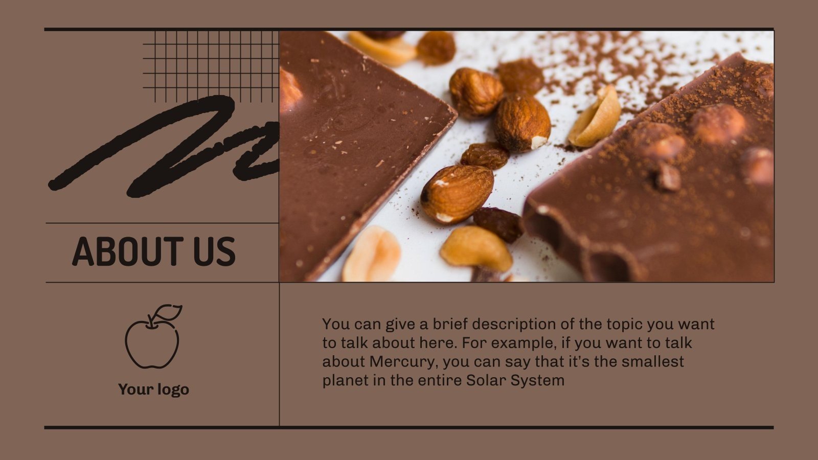 Delicious Chocolate Company Profile | Google Slides & PPT