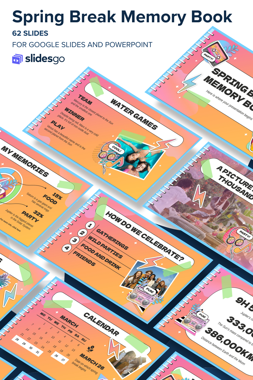 Spring Break Memory Book | Google Slides & PowerPoint