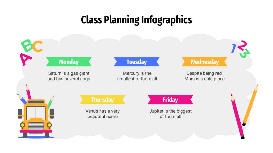 Free Class Planning Infographics for Google Slides and PowerPoint