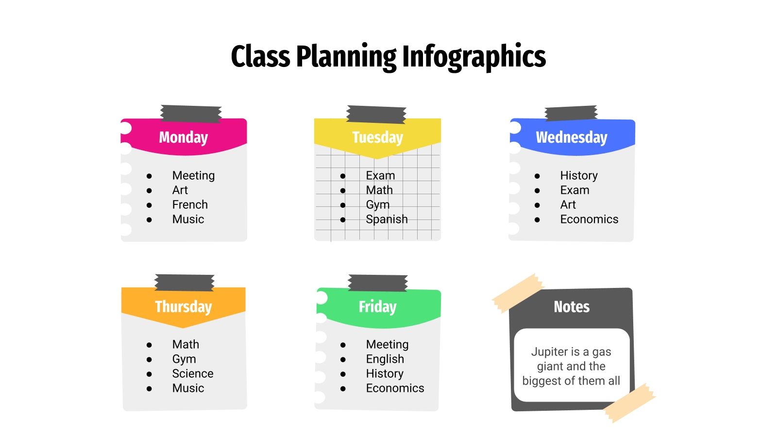 Free Class Planning Infographics for Google Slides and PowerPoint