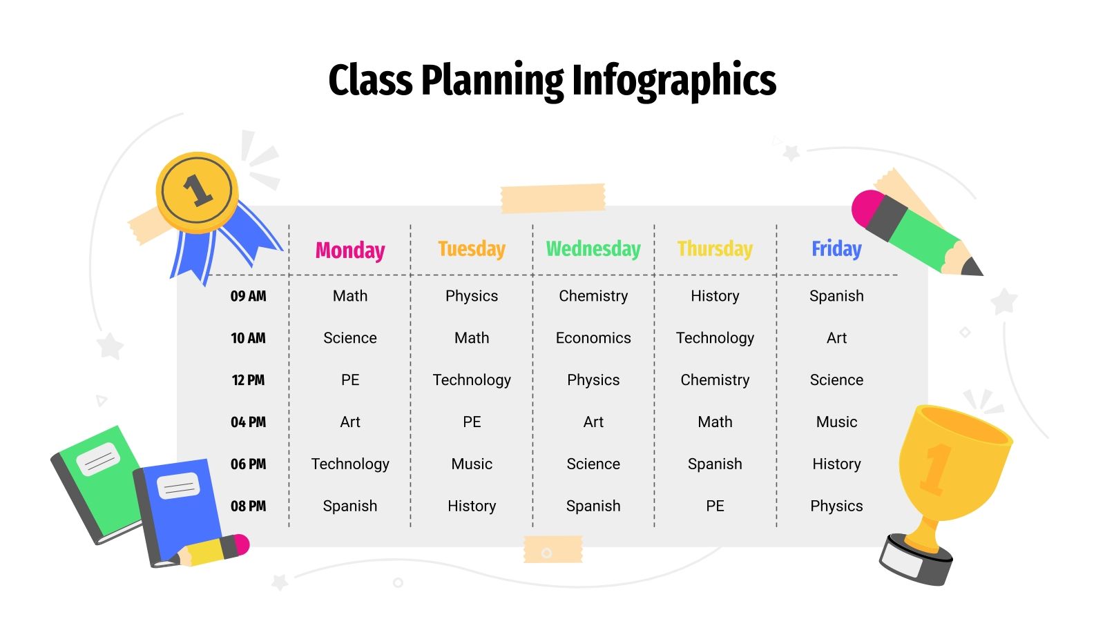Free Class Planning Infographics for Google Slides and PowerPoint