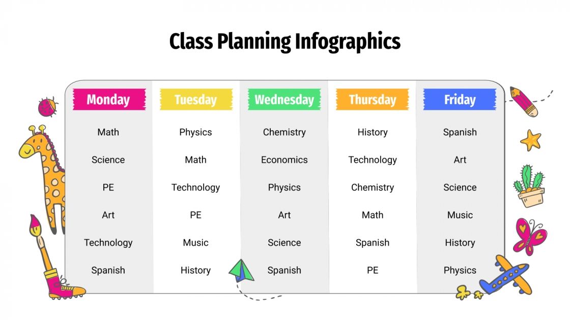 Free Class Planning Infographics for Google Slides and PowerPoint