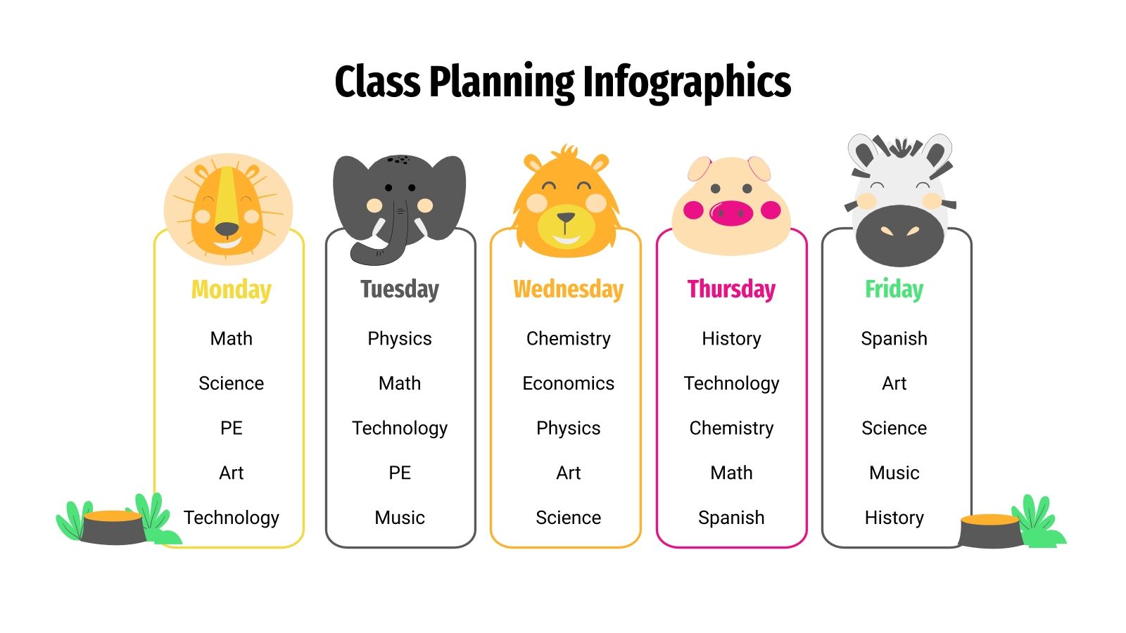 Free Class Planning Infographics for Google Slides and PowerPoint