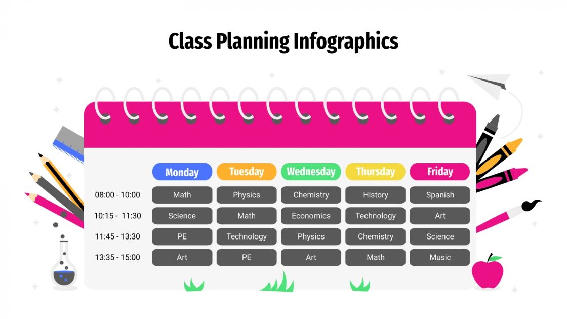 Free Class Planning Infographics for Google Slides and PowerPoint