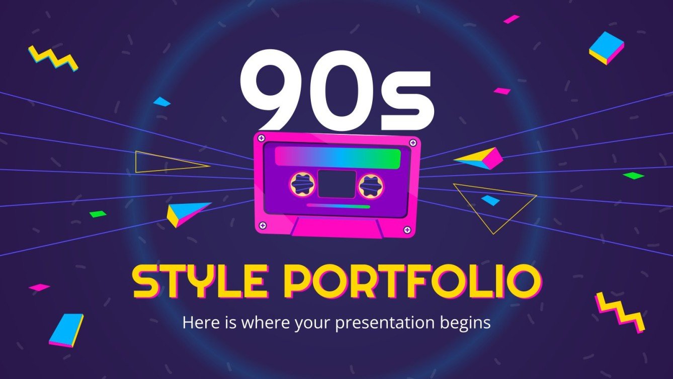 90s Style Porfolio | Google Slides & PowerPoint template