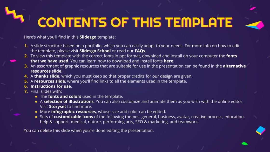 90s Style Porfolio | Google Slides & PowerPoint template