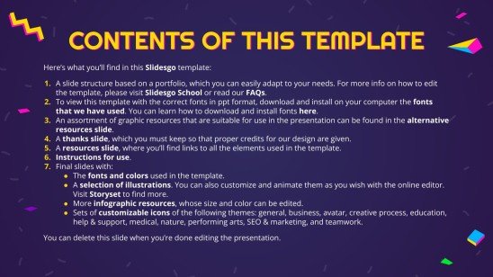 90s Style Porfolio | Google Slides & PowerPoint template