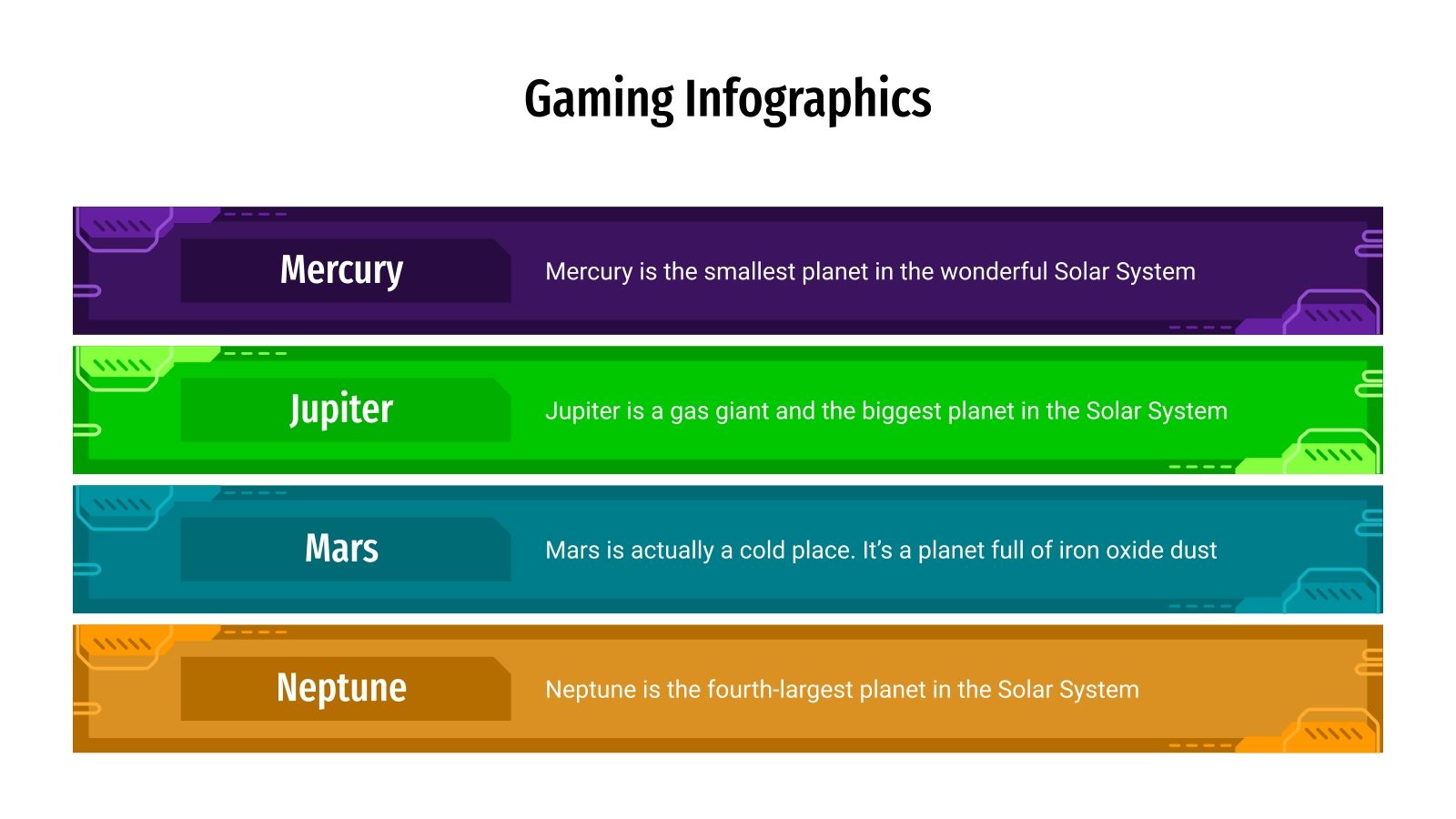 Free Gaming Infographics for Google Slides and PowerPoint