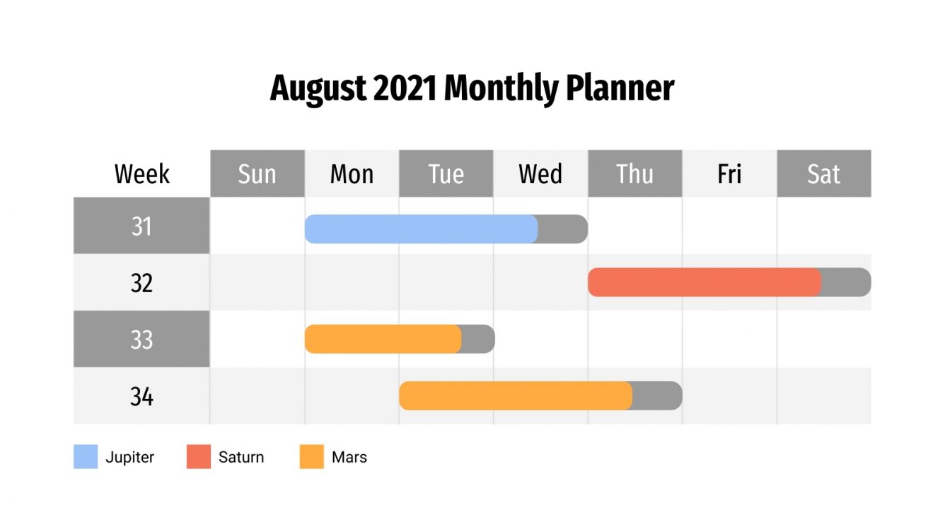 August 2021 Planner Infographics for Google Slides & PPT