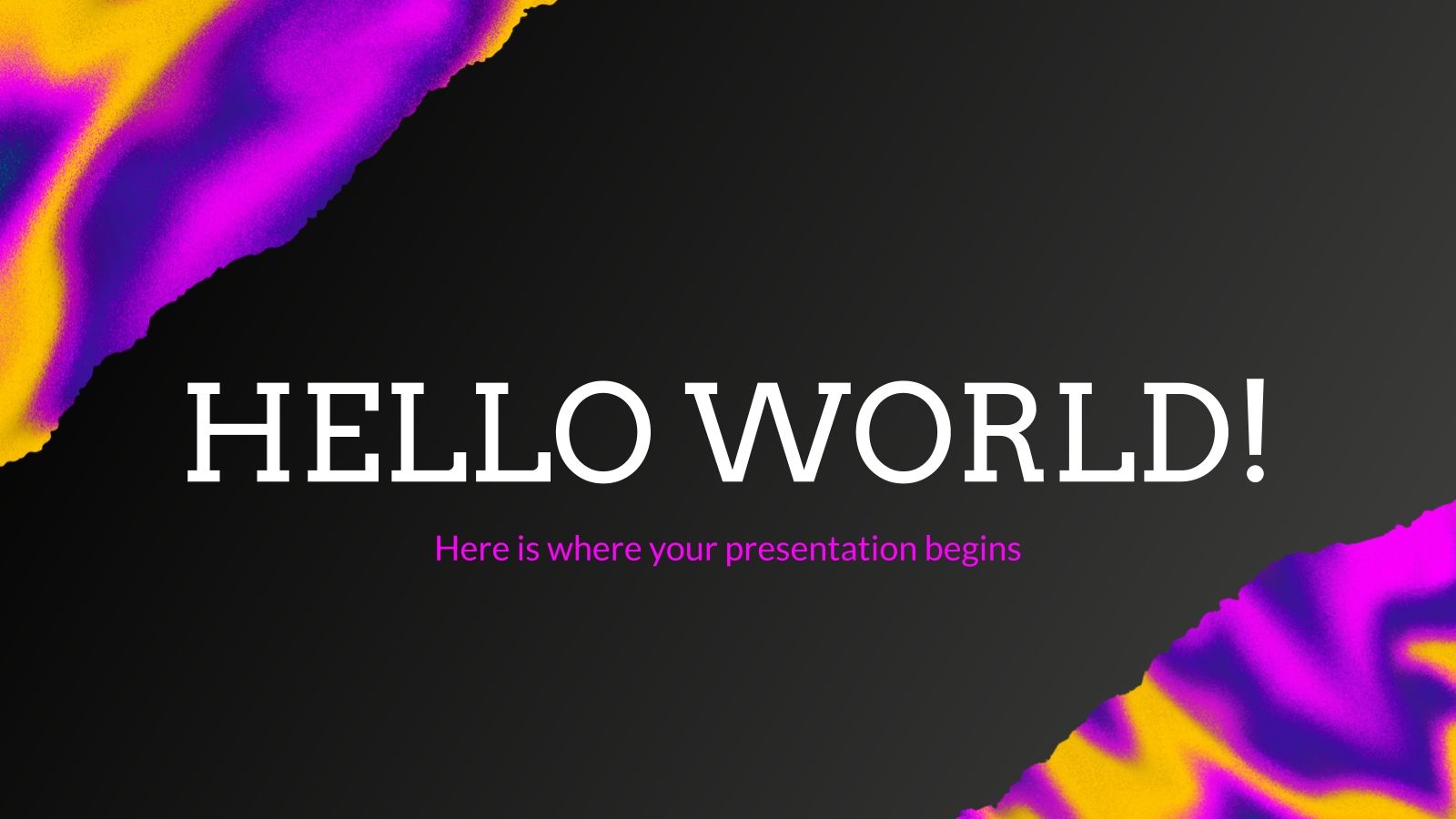 Hello World Advertising Google Slides & PowerPoint template