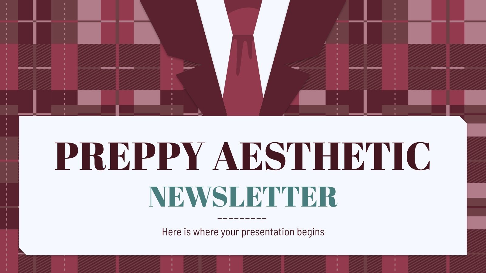 Preppy Aesthetic Newsletter | Google Slides & PPT