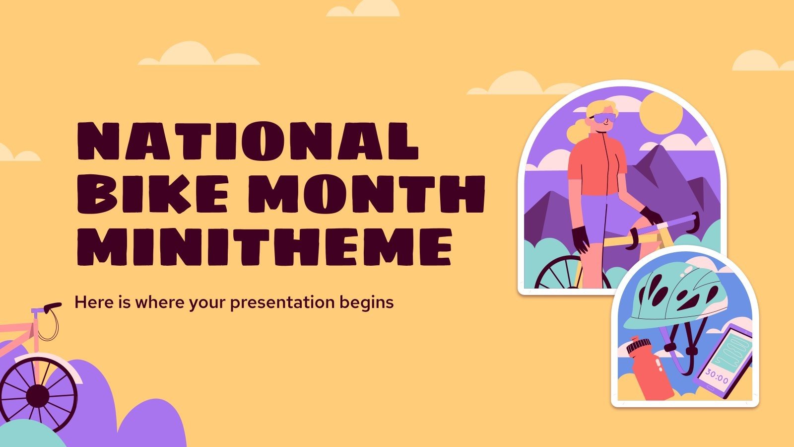 National Bike Month Minitheme | Google Slides & PPT