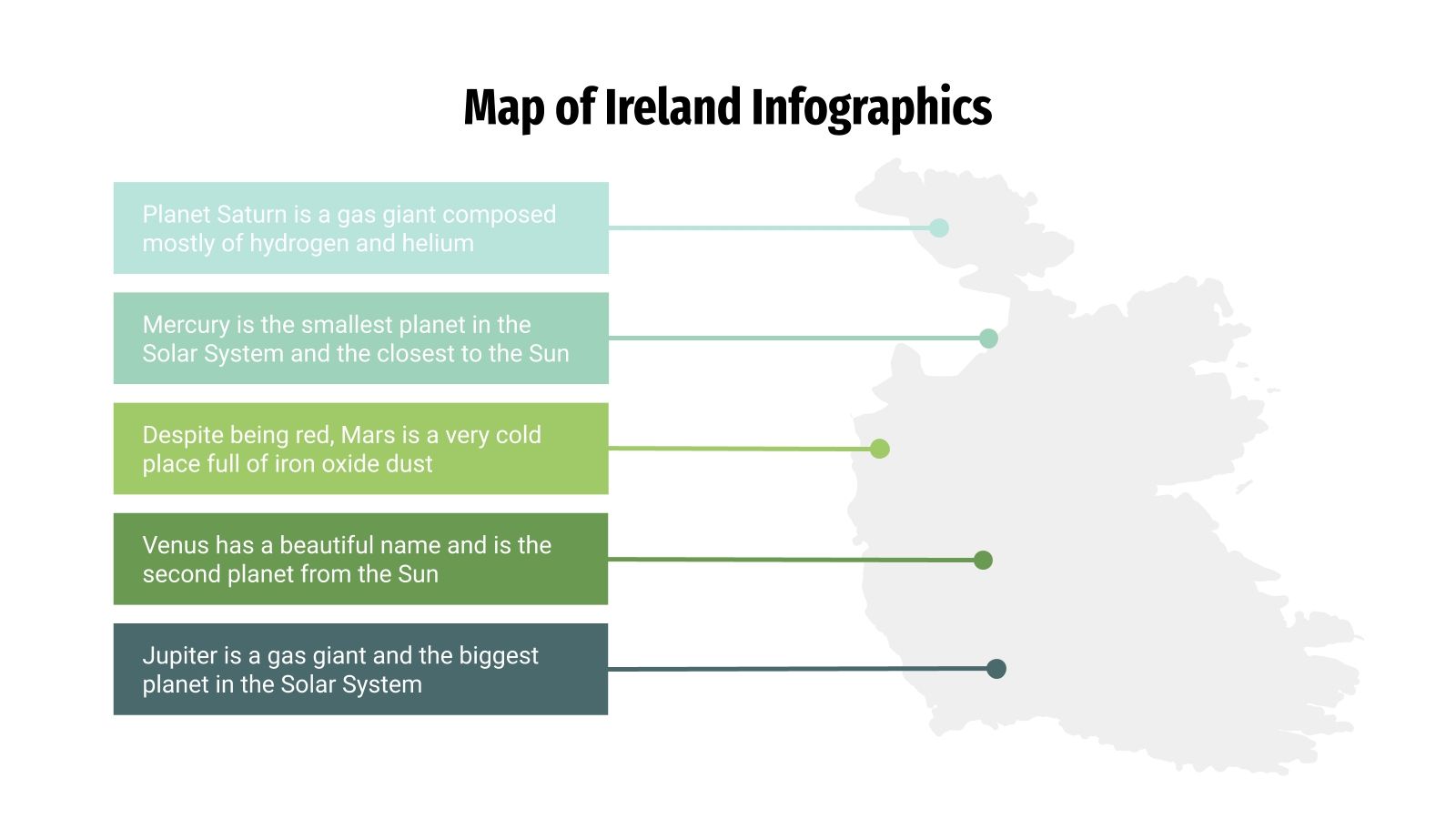 Free Map of Ireland Infographics for Google Slides and PowerPoint