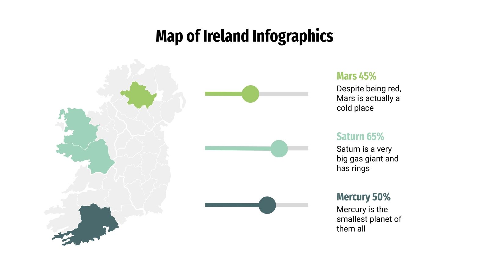 Free Map of Ireland Infographics for Google Slides and PowerPoint