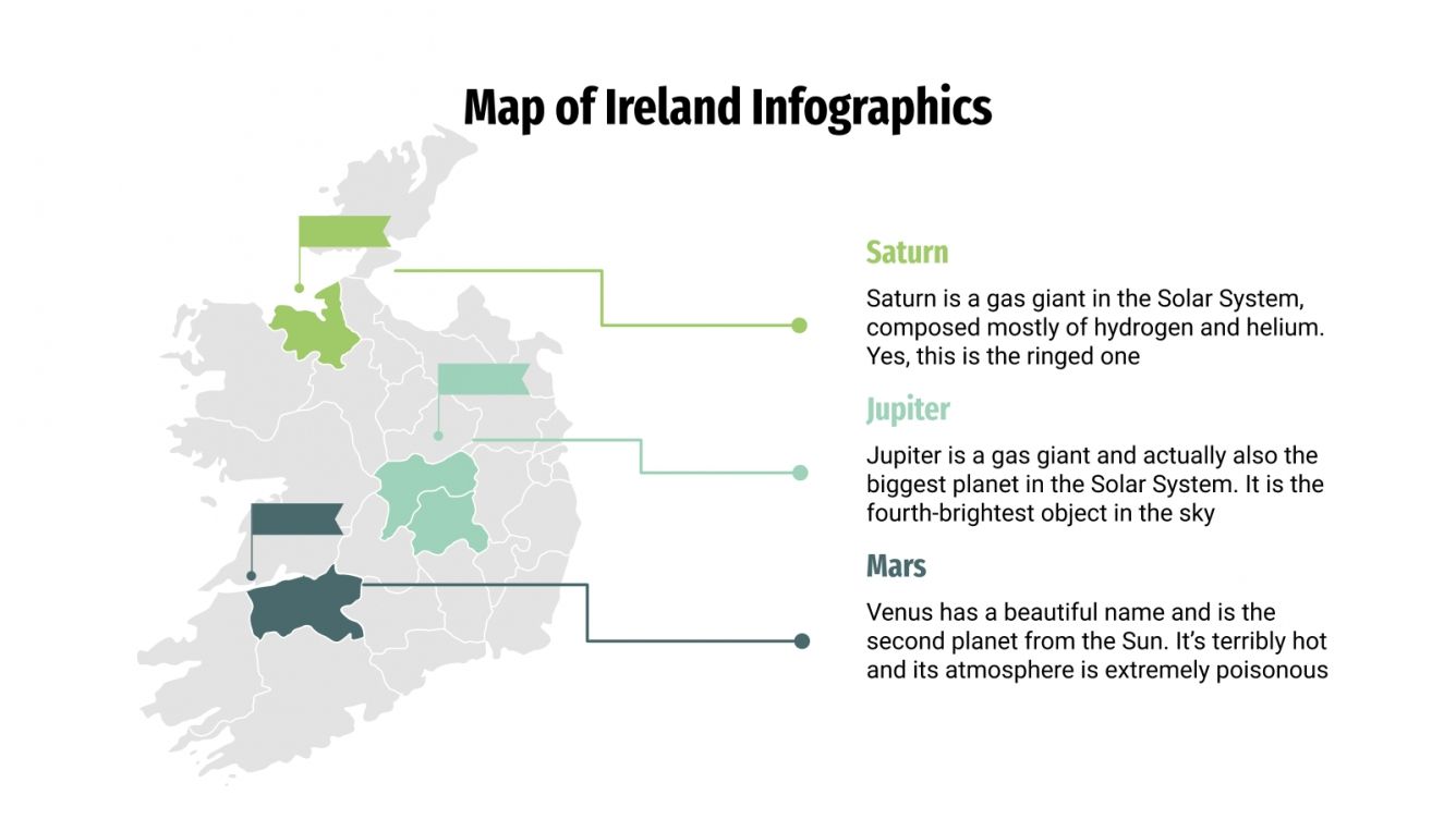 Free Map of Ireland Infographics for Google Slides and PowerPoint
