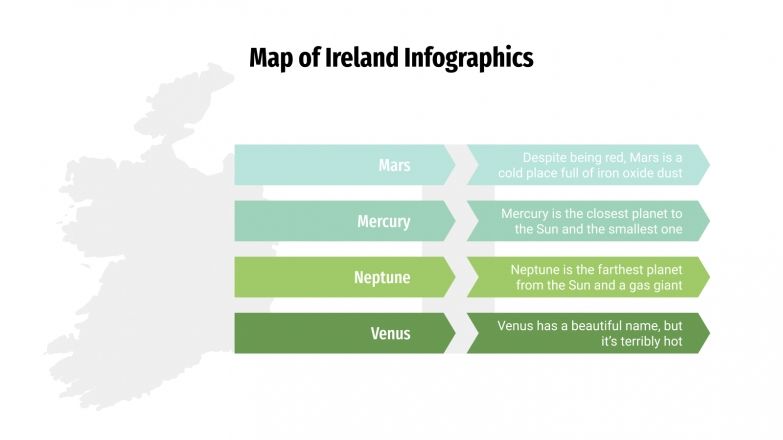 Free Map of Ireland Infographics for Google Slides and PowerPoint