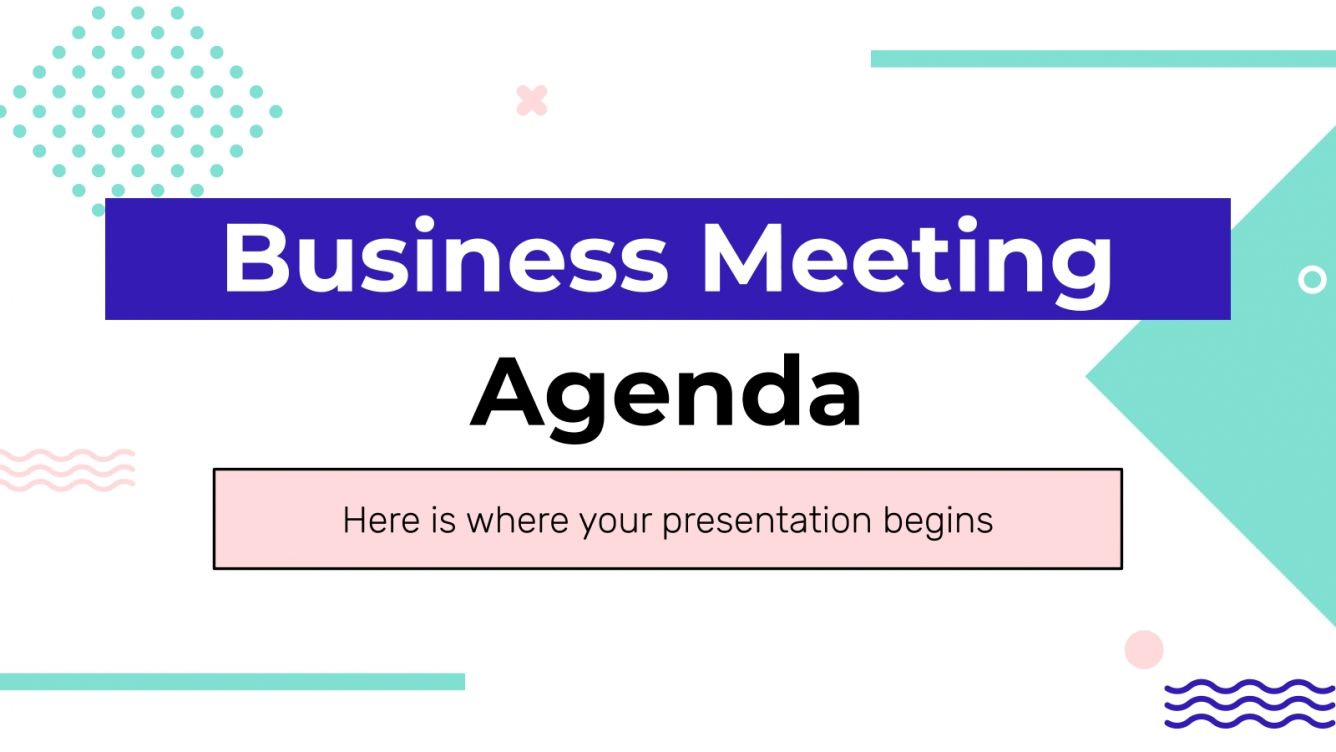 Business Meeting Agenda Google Slides & PowerPoint template