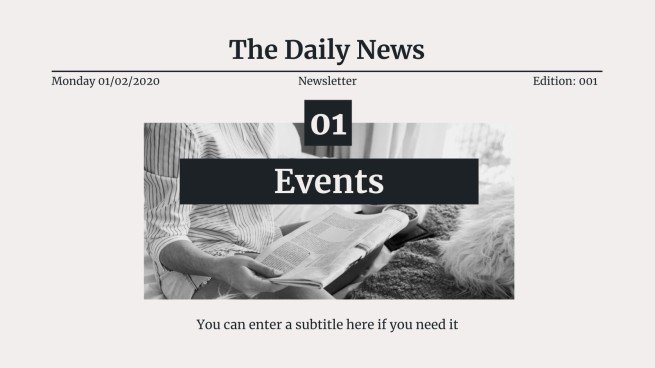 The Daily News Google Slides theme & PowerPoint template