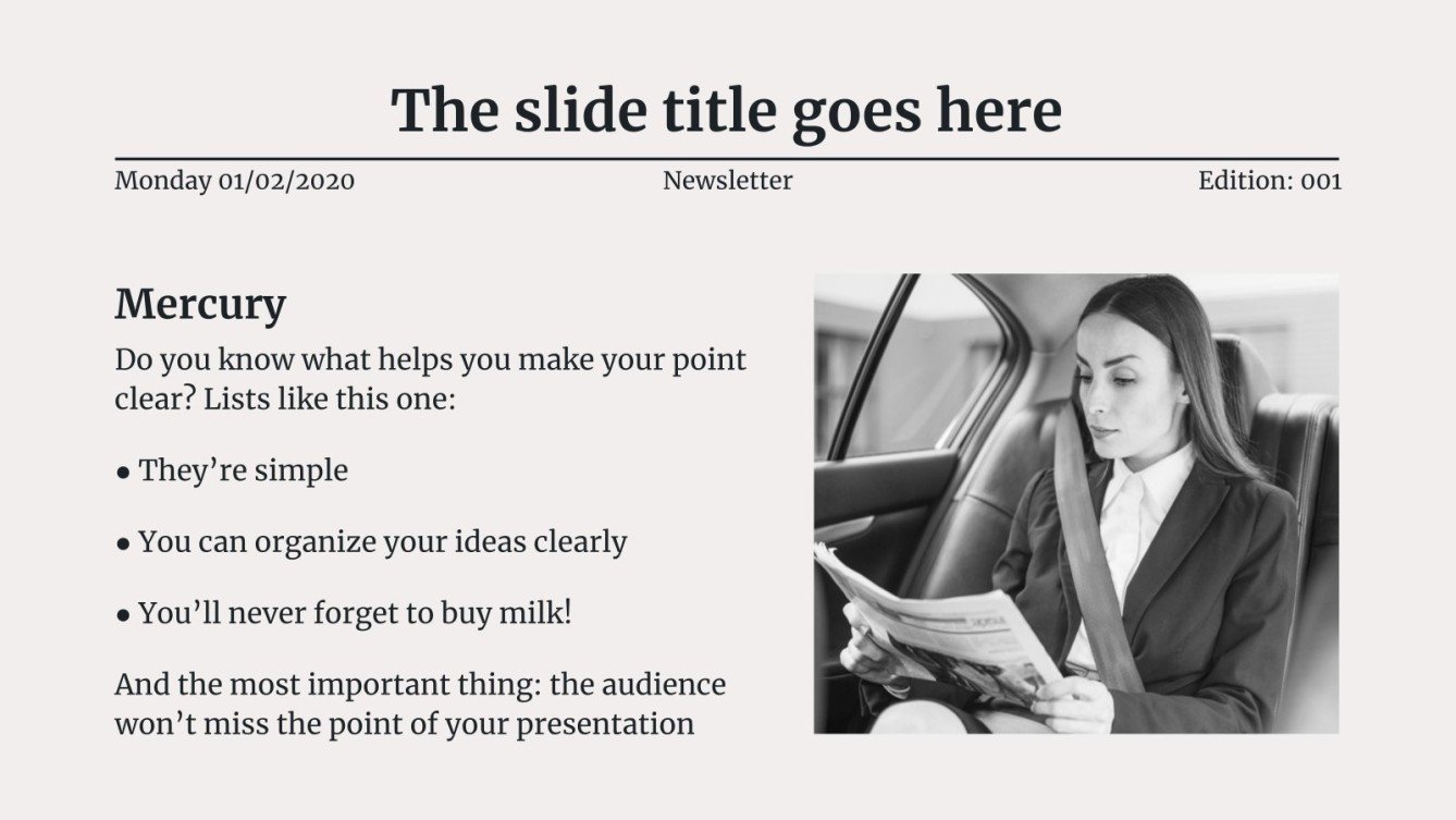 The Daily News Google Slides theme & PowerPoint template