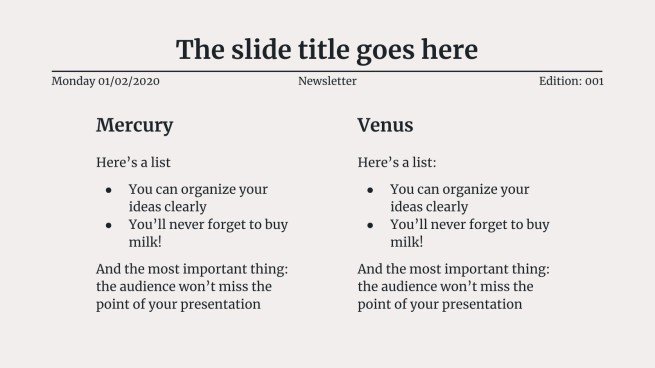 The Daily News Google Slides theme & PowerPoint template