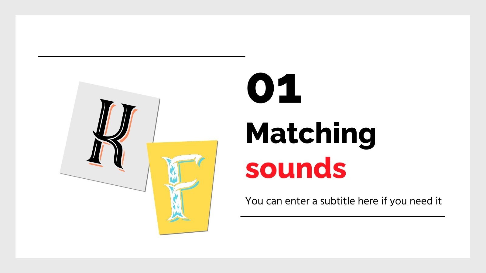 Elementary: The Sights and Sounds of k and f | Google Slides