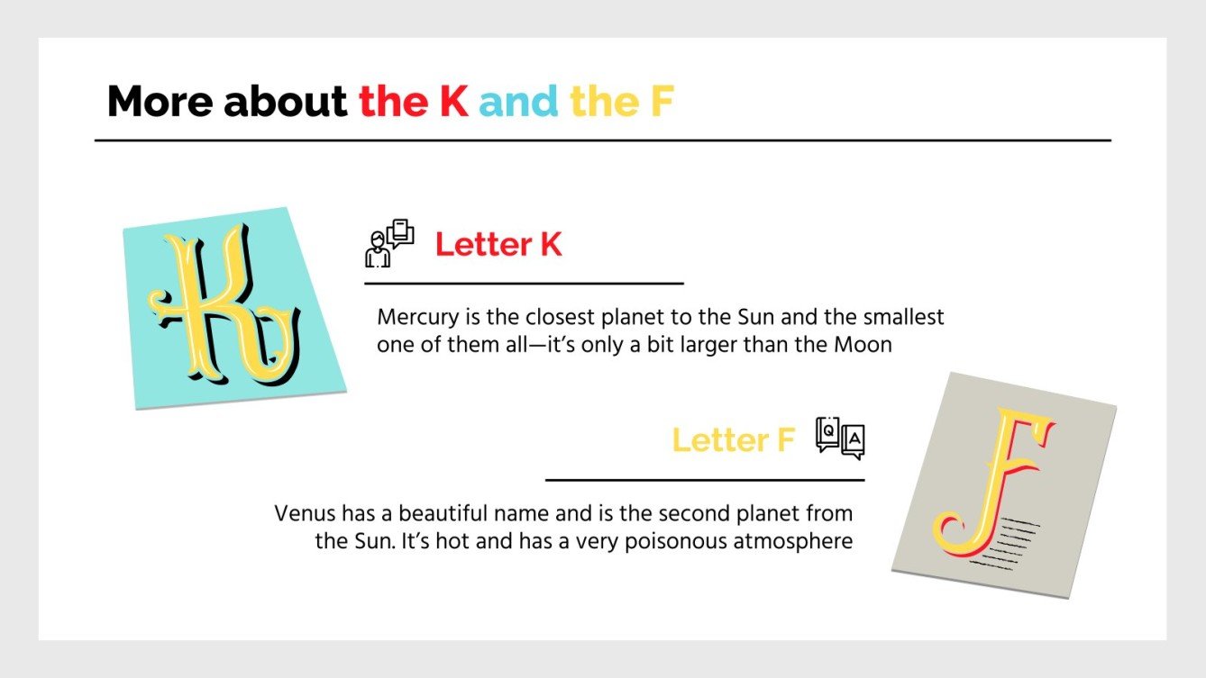 Elementary: The Sights and Sounds of k and f | Google Slides