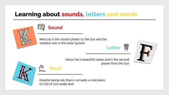 Elementary: The Sights and Sounds of k and f | Google Slides