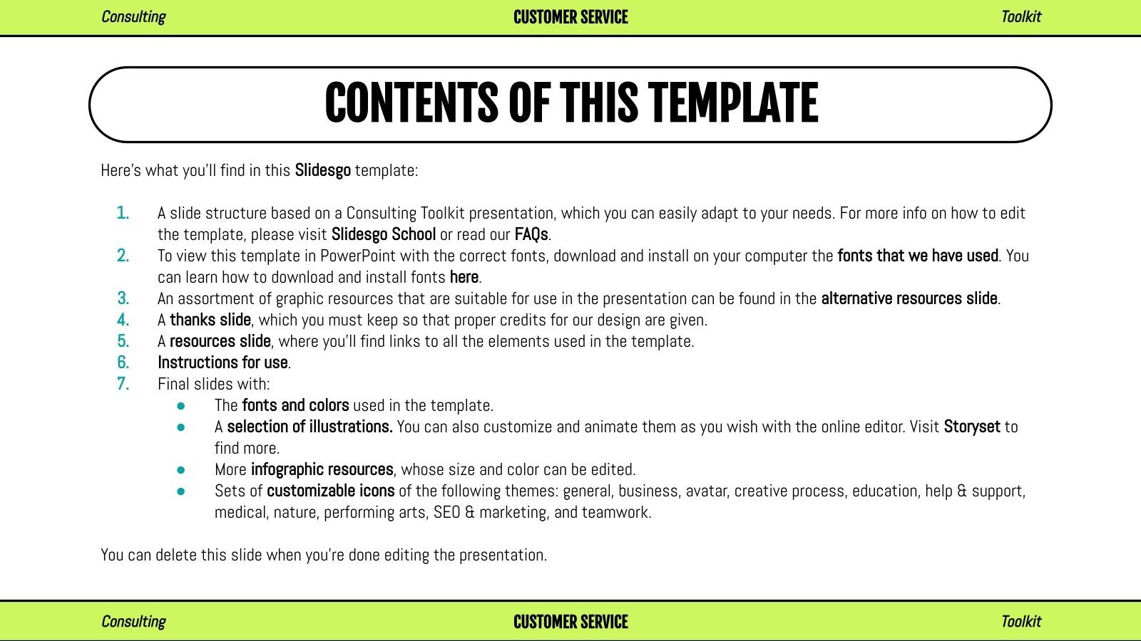 Customer Service Consulting Toolkit with Animated Icons
