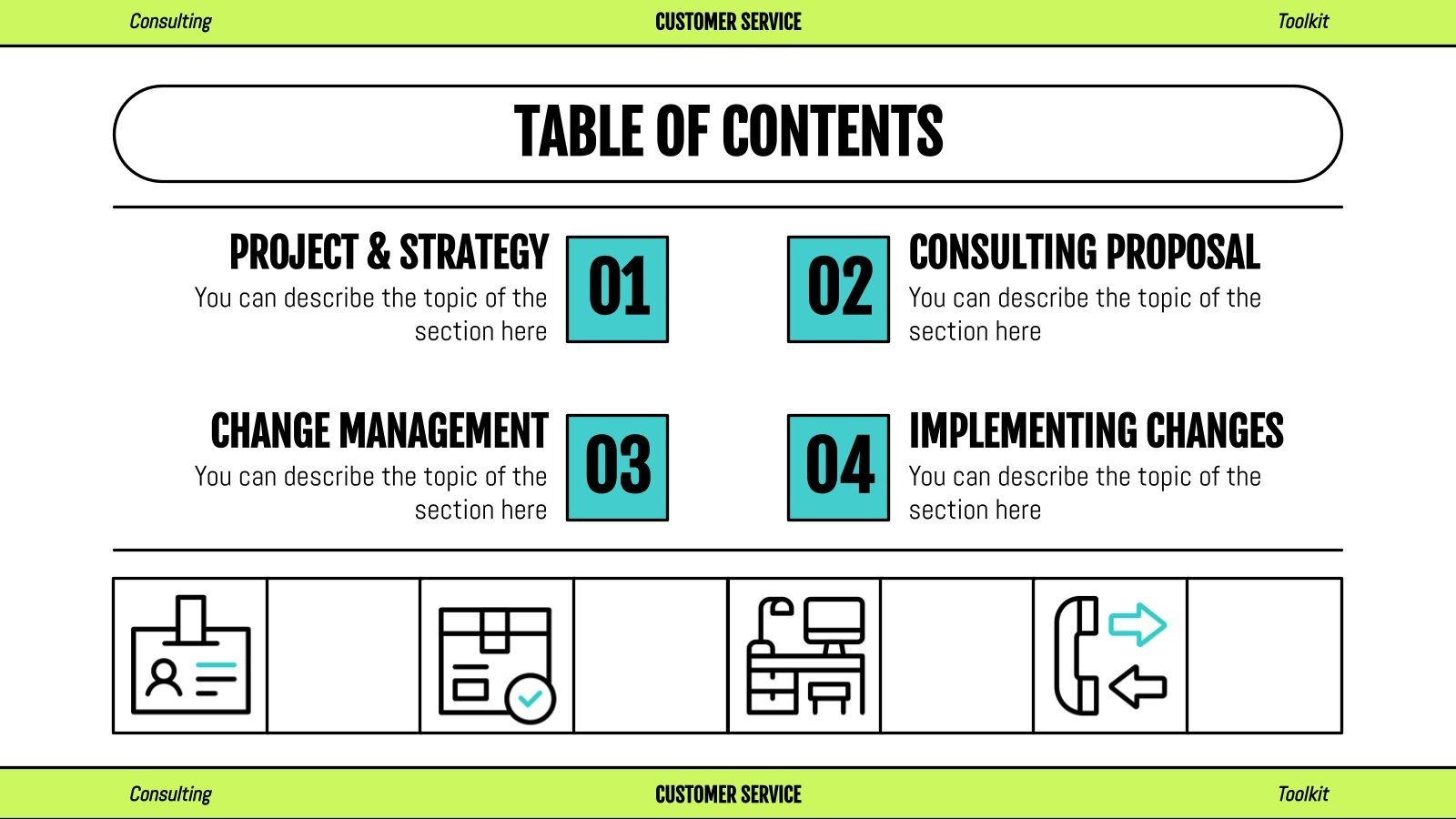Customer Service Consulting Toolkit with Animated Icons